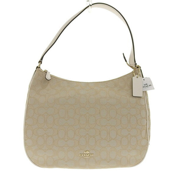Coach | Bags | Coach Signature Canvas One Shoulder Bag Beigeivory ...